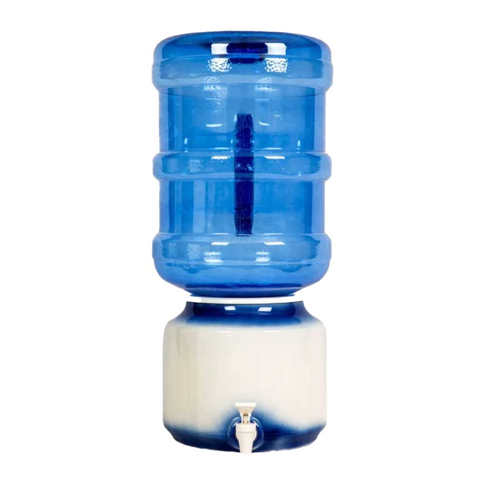 Blue Ceramic Bench Top Dispenser | Stylish & Lead-Free